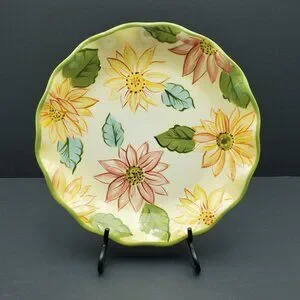 Longaberger | Dining | Longaberger Sunflower Luncheon Plate Floral ...